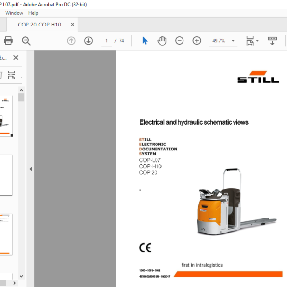STILL STED Forklift COP-L07 COP-H10 COP20 Electrical and hydraulic ...