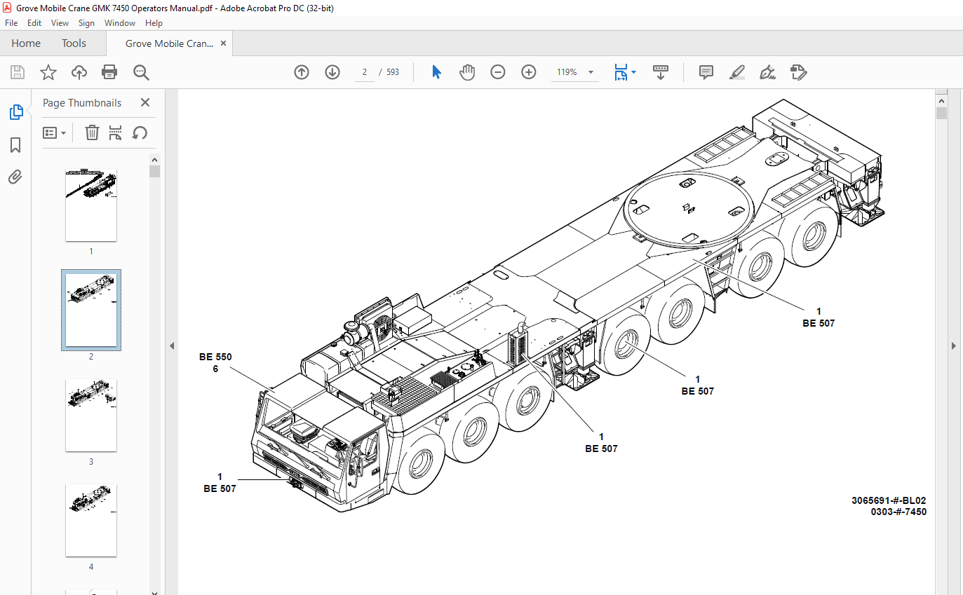 Grove Mobile Crane GMK 7450 Parts Catalog Manual - PDF DOWNLOAD ...