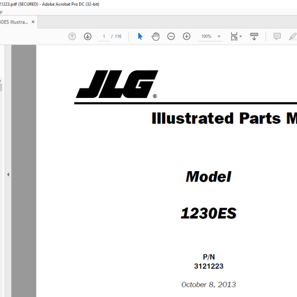 JLG 1230ES Illustrated Parts Manual - HeyDownloads - Manual Downloads