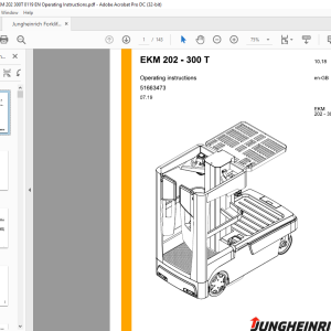 Jungheinrich Forklift EKM 202-300 T - HeyDownloads - Manual Downloads