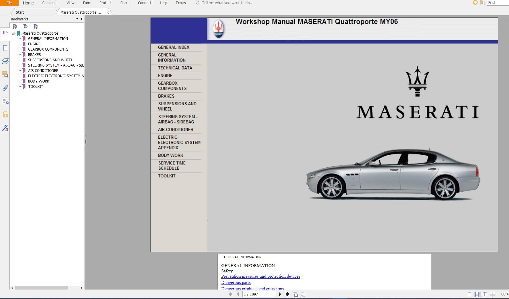 Maserati Collection Some Model Workshop Manual Training Manual DVD ...