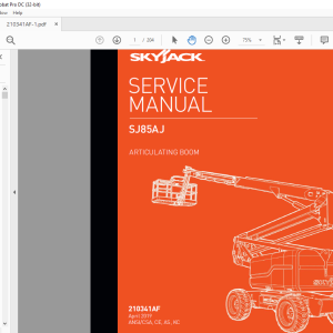 Skyjack SJ85 AJ Articulating Boom Service Manual - HeyDownloads ...