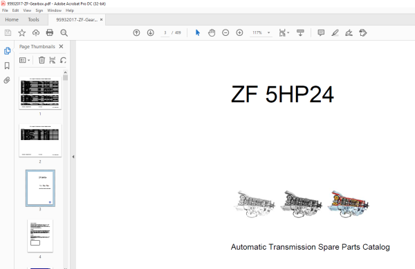 ZF 5HP24 Automatic Transmission Spare Parts Catalog Manual – PDF ...