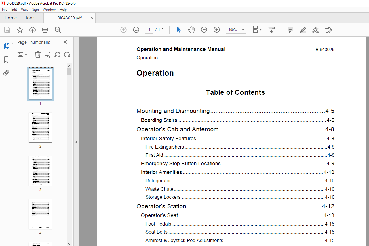 CAT 8200 Dragline Operation & Maintenance Manual BI643029 - PDF ...