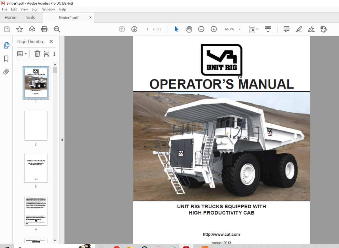 CAT Unit Rig Mining Truck Equipped with High Productivity Cab Operator ...