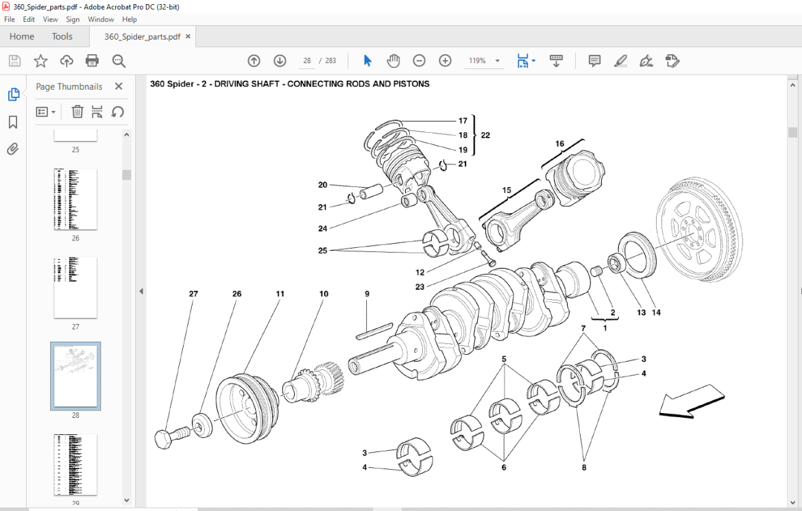 Ferrari 360 Spider Parts Catalogue Manual - PDF DOWNLOAD