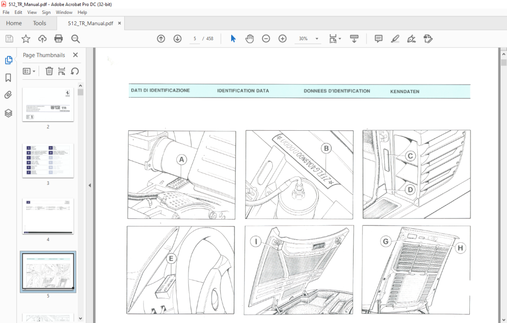 Ferrari 512 TR Testarossa Workshop Manual (Vol 1&2) - PDF DOWNLOAD