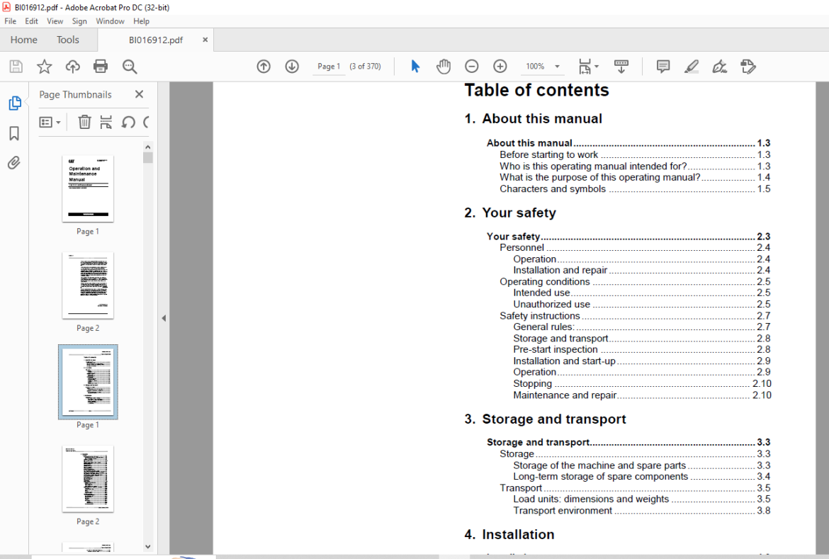 Cat CM210 Continuous Miner Operation & Maintenance Manual PDF ...
