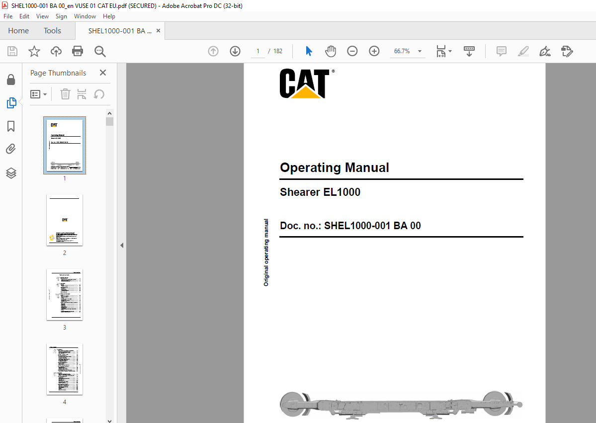 Cat Shearer EL1000 Operating Manual - PDF DOWNLOAD - HeyDownloads ...