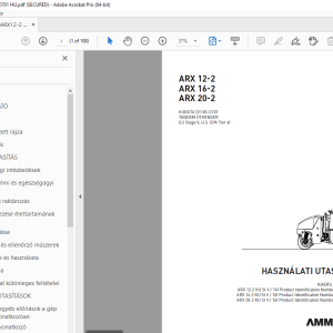 AMMANN ARX 12-2 ARX 16-2 ARX 20-2 KUBOTA D1105-EF07 TANDEM ÚTHENGER ...