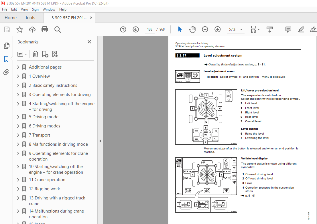 Grove Crane GMK5150L Operating Instructions Manual 3302557 PDF