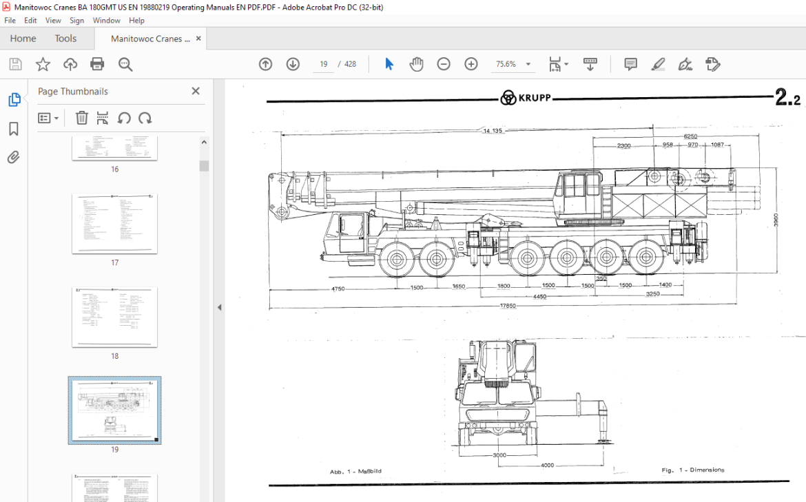 Krupp TRUCK Crane 180GMT Operating Manual PDF – HeyDownloads – Manual ...