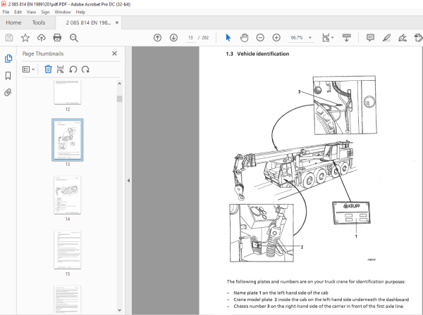 Manitowoc Grove Crane KMK4070 Operating Manual PDF
