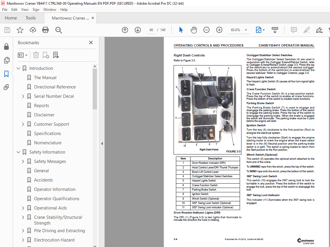 Shuttlelift Grove Crane CD3340B/YB4411 Operator Manual PDF ...