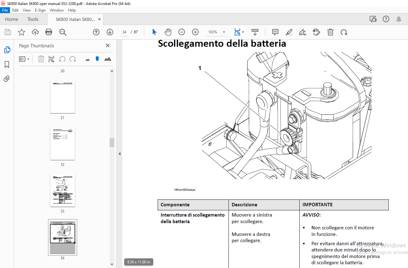 Ditch Witch SK800 Kubota D1105 Manuale dell’operatore 053-3288 PDF ...