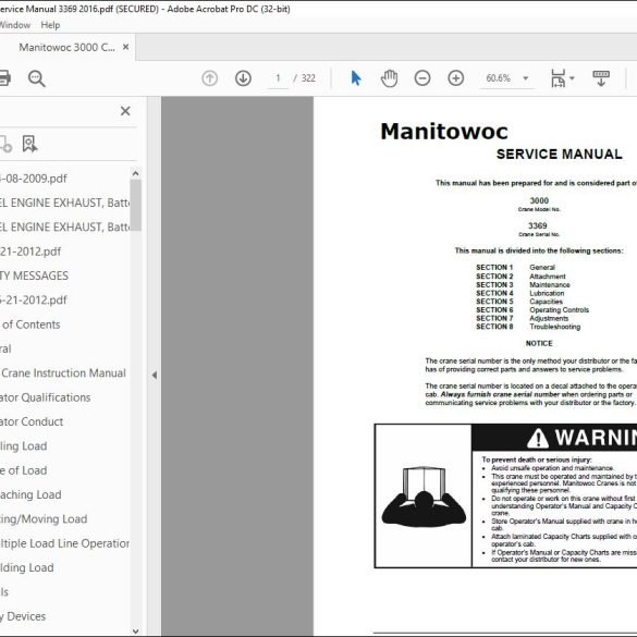 Manitowoc Crane 3000 Service Manual - HeyDownloads - Manual Downloads
