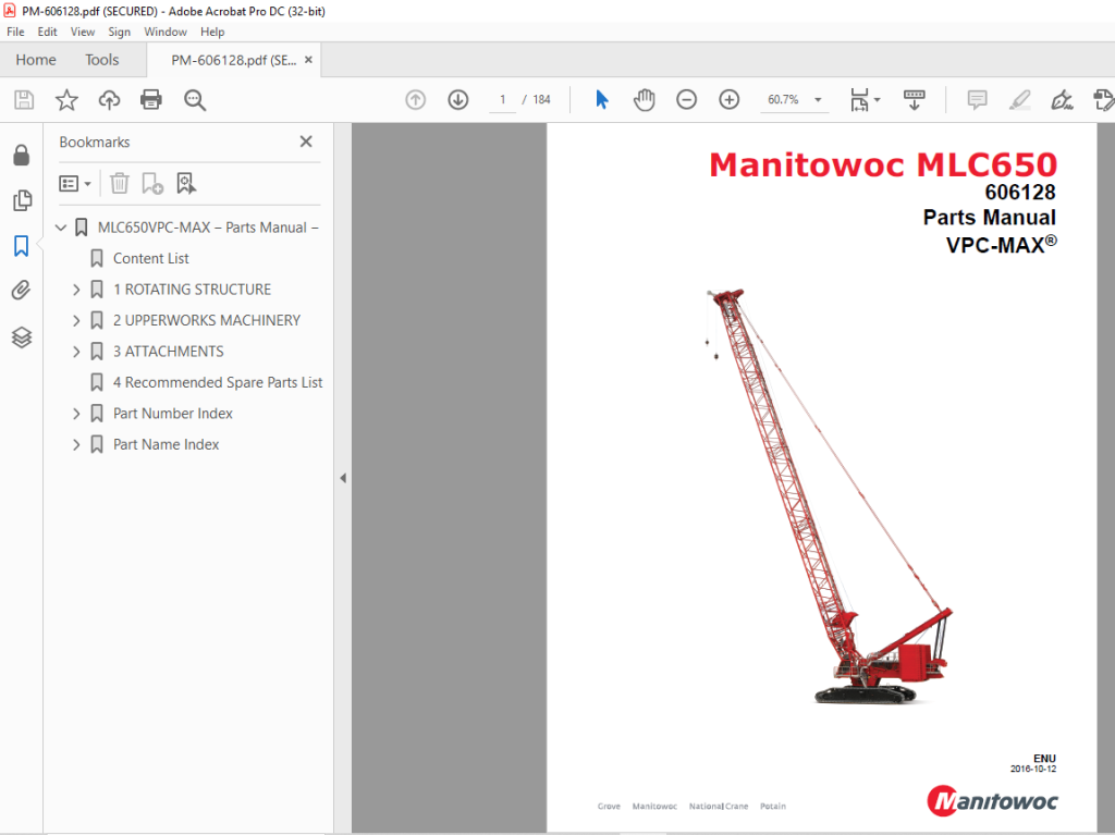 Manitowoc Crane MLC650 VPC-MAX® Parts Manual 606128 PDF – HeyDownloads ...