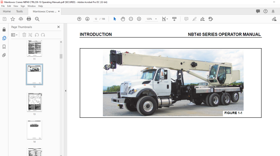 Manitowoc National Crane NBT40 Series Operation Manual PDF Download ...