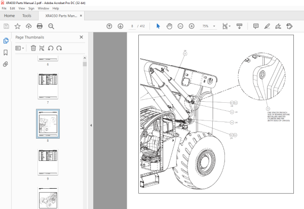 Xtreme Telehandler XR4030 Forklift Parts Manual – PDF DOWNLOAD ...