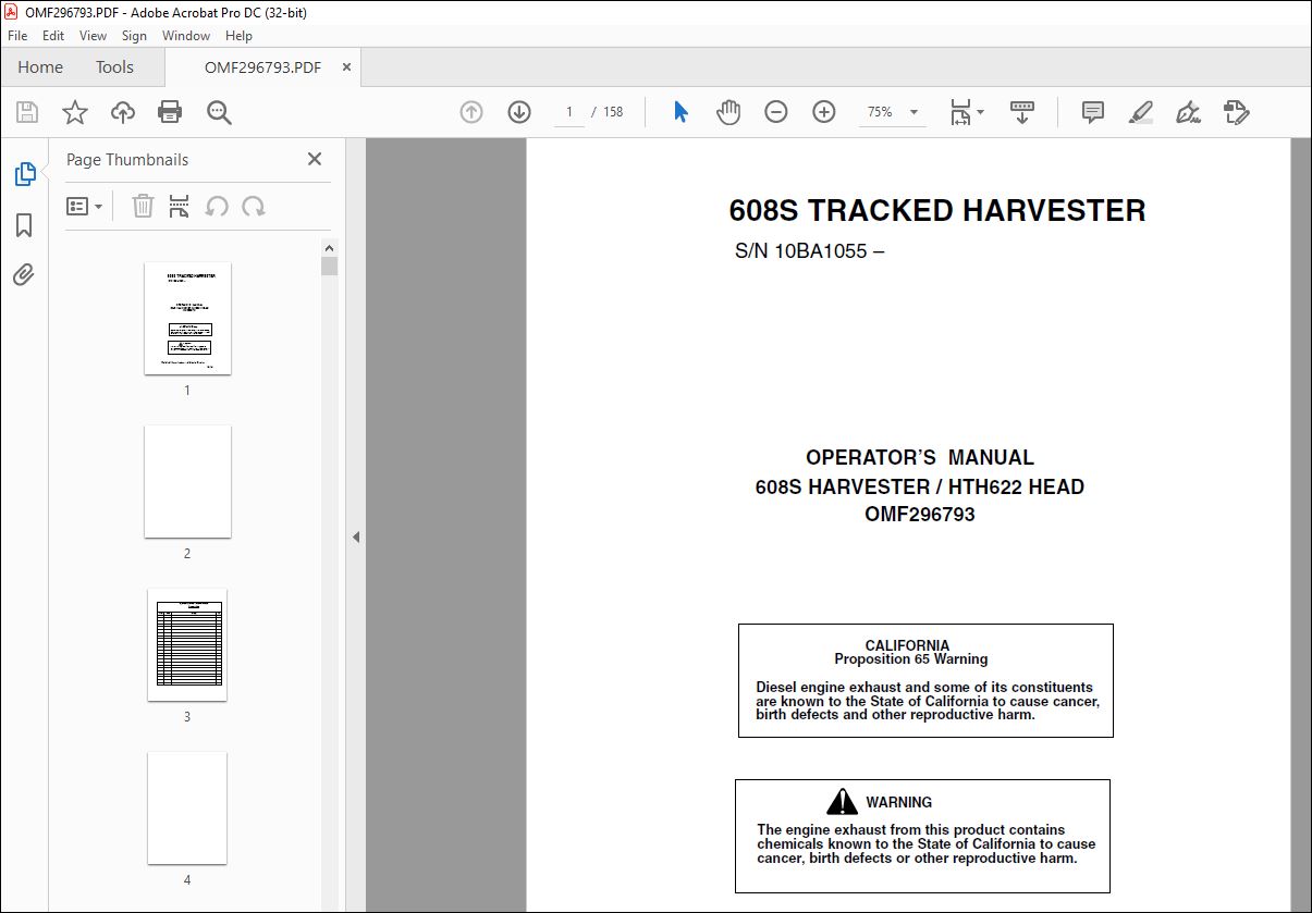John Deere 608S HARVESTER HTH622 HEAD Operator's Manual - PDF DOWNLOAD ...