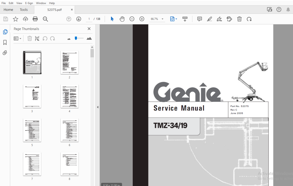 Genie TMZ-34/19 Service Manual 52075 – PDF DOWNLOAD – HeyDownloads ...