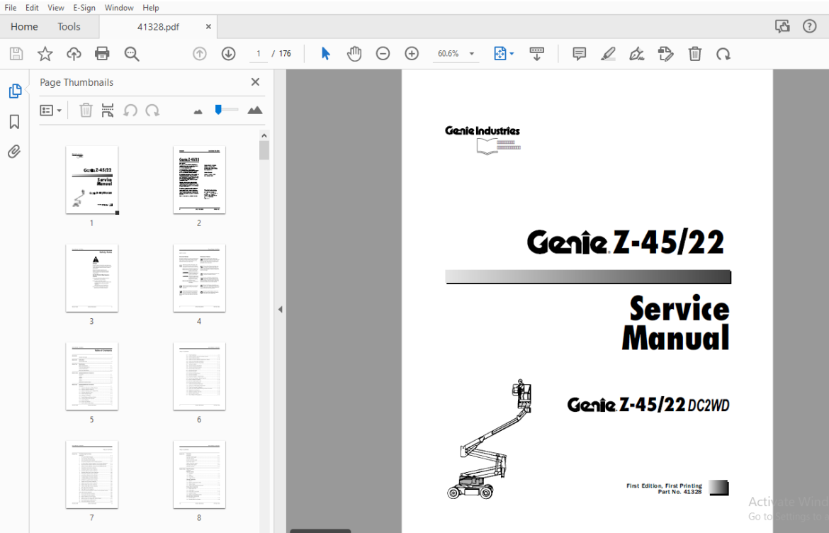 Genie Z-45/22 DC2WD Service Manual 41328 – PDF DOWNLOAD – HeyDownloads ...