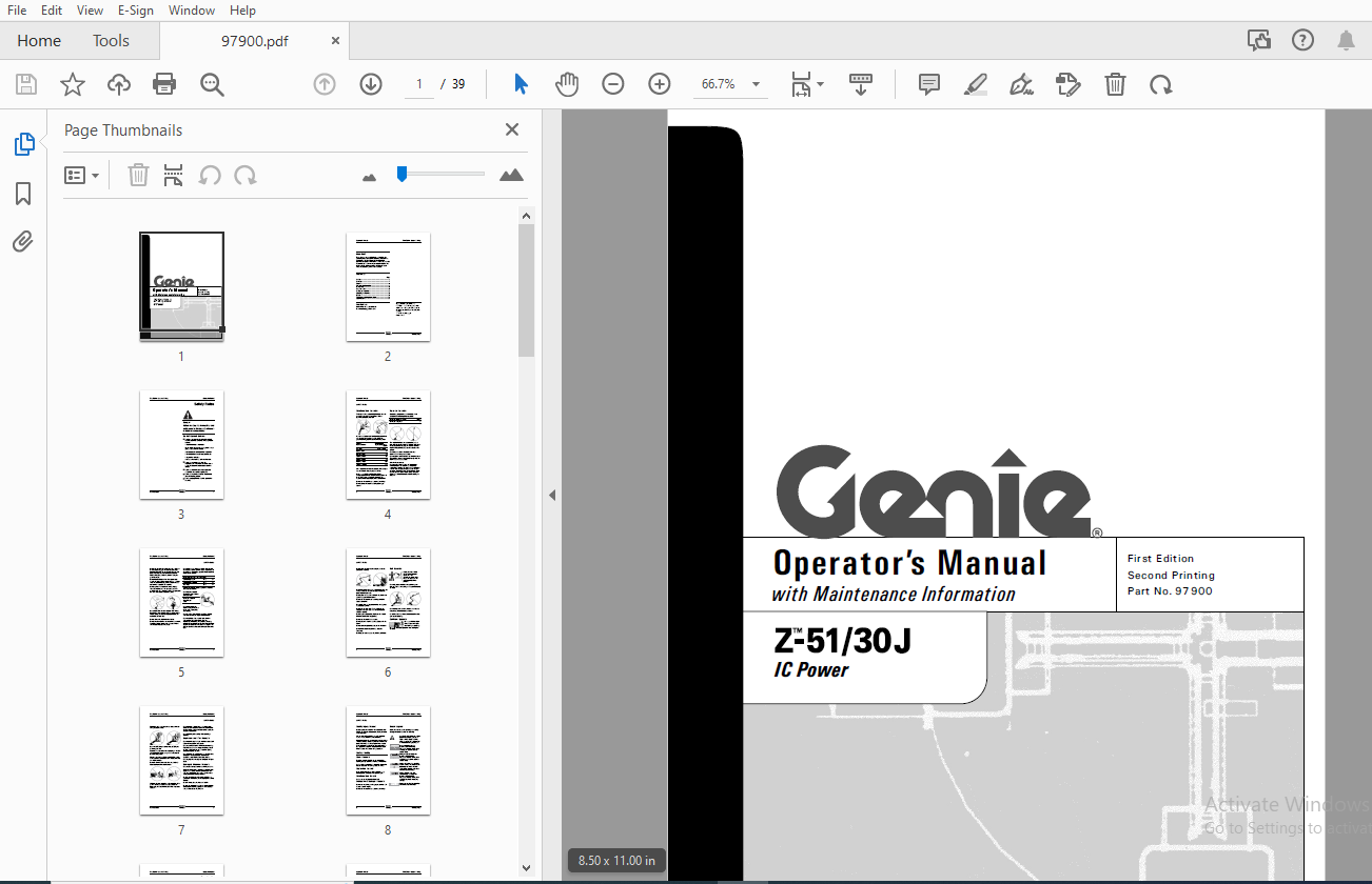 Genie Z-51/30J IC Power Operator's Manual 97900 - PDF - HeyDownloads ...