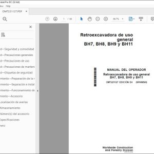 John Deere Retroexcavadora de uso general BH7 BH8 BH9 y BH11 MANUAL DEL ...