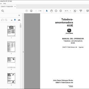 John Deere Taladora amontonadora 643D MANUAL DEL OPERADOR PDF ...