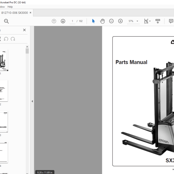 Crown Forklift SX3000 Series Parts Manual - HeyDownloads - Manual Downloads
