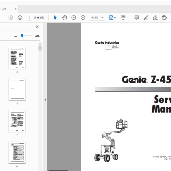 Genie Z-45/22 Service Manual 32960 - HeyDownloads - Manual Downloads