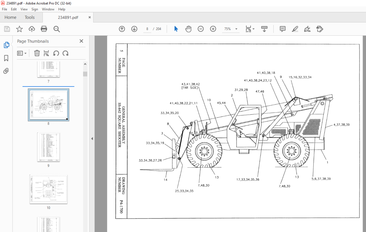 Genielift SS-842 SQUARE SHOOTER PARTS BOOK Manual 234891 - HeyDownloads ...