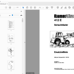 Kramer Allrad 312 SL/SLx Wheel loader Parts Manual 31230 - PDF