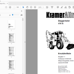Kramer Allrad 312 SL/SLx Wheel loader Parts Manual 31230 - PDF