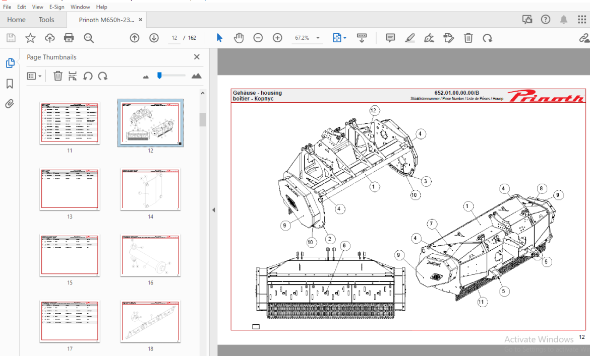 Prinoth M650h-2350 Parts Manual 652.00.00.04.00 – PDF DOWNLOAD ...