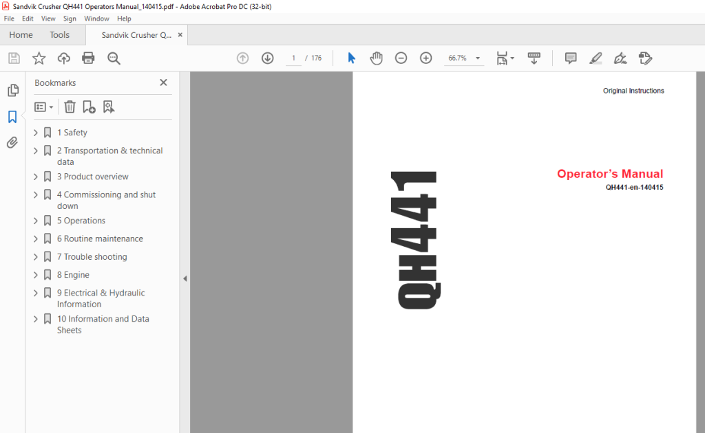 Sandvik Crusher QH441 Operators Manual_140415 - PDF DOWNLOAD