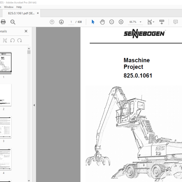 Sennebogen 850 M Material Handling Hydraulic Diagram Manual PDF ...