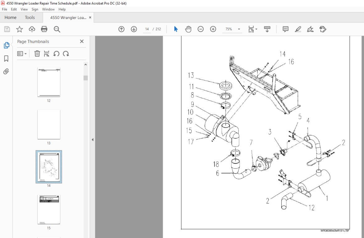 Willmar NA Material Handling 4550 WRANGLER LOADER REPAIR TIME SCHEDULE ...