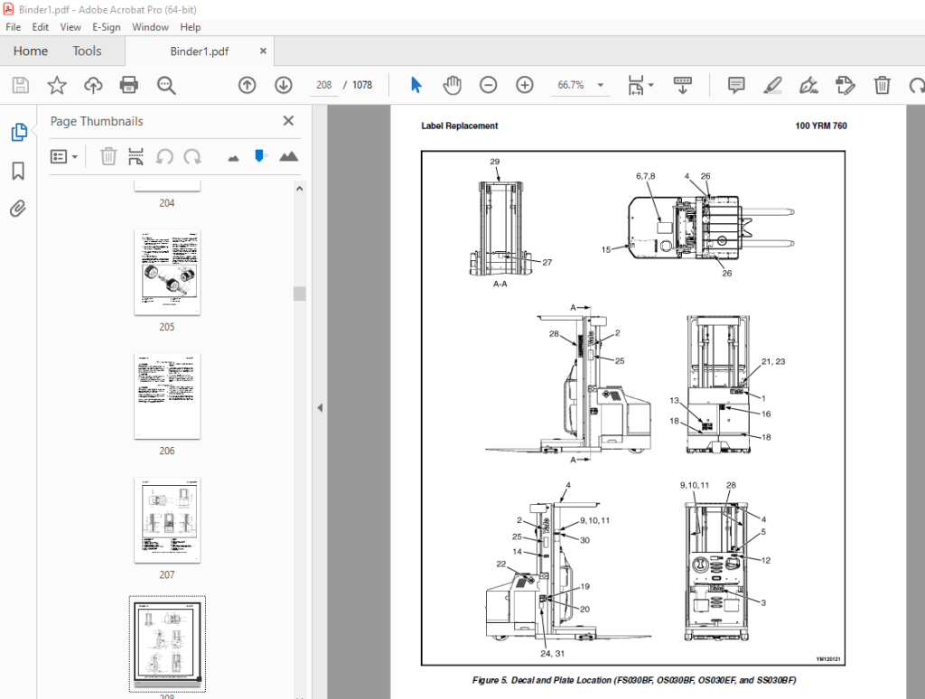 Yale Forklift A497 (FS030BF) Service Manual – PDF DOWNLOAD ...