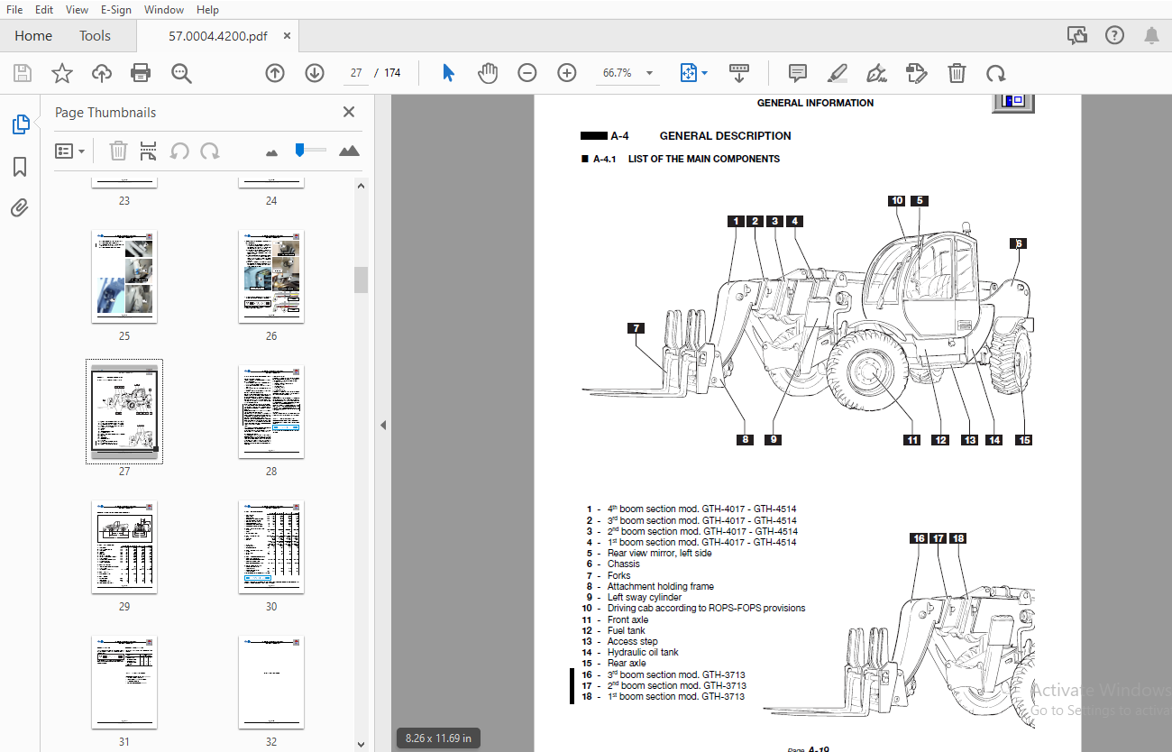 Genie GTH-3713el GTH-4017 GTH4514 Series Operator Manual – PDF ...