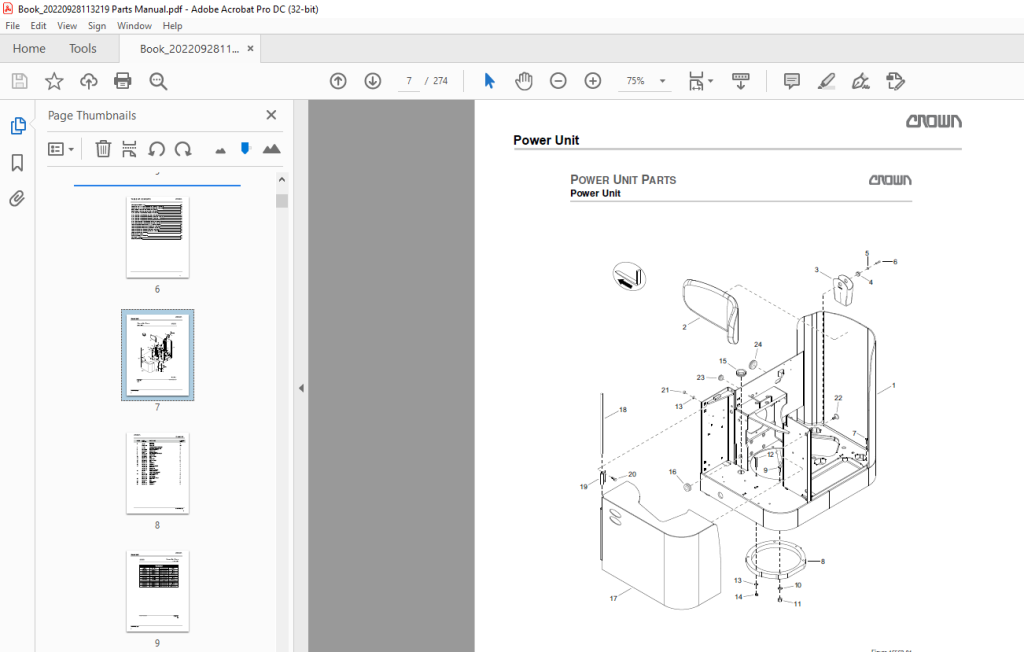 Crown Forklift PR 4500 Series Parts Manual – PDF DOWNLOAD ...
