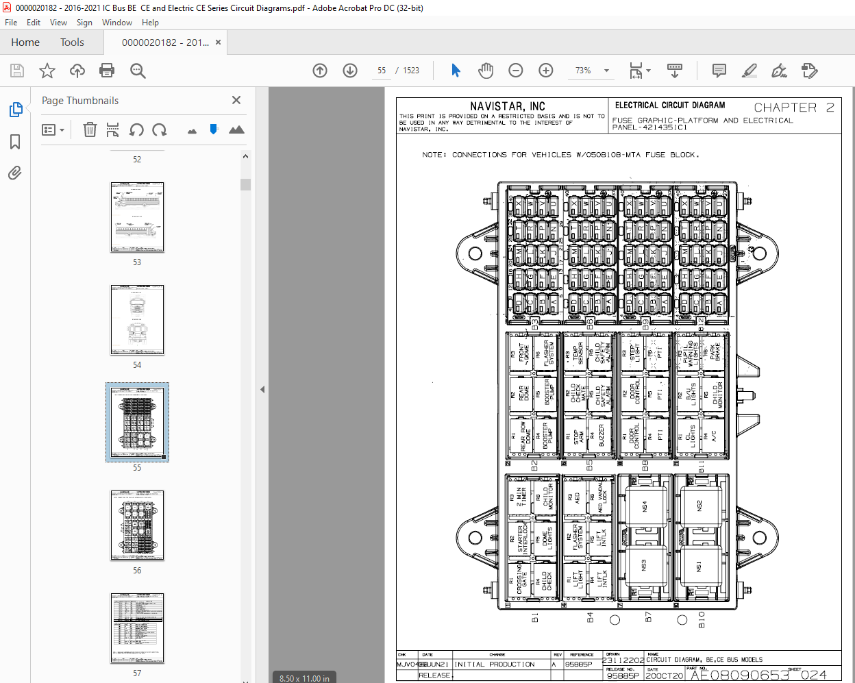 Navistar 2016 – 2021 IC Bus® BE / CE Series Electrical Circuit Diagrams ...