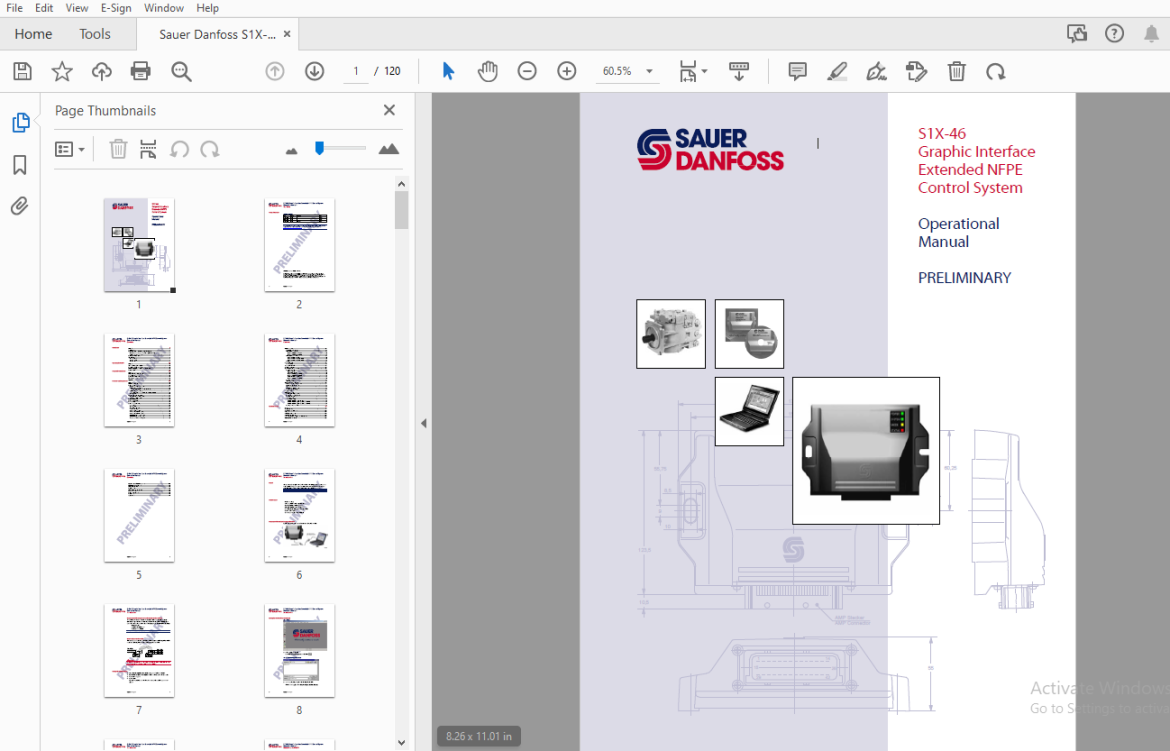 Sauer Danfoss S1X-46 Graphic Interface Extended NFPE Control System ...