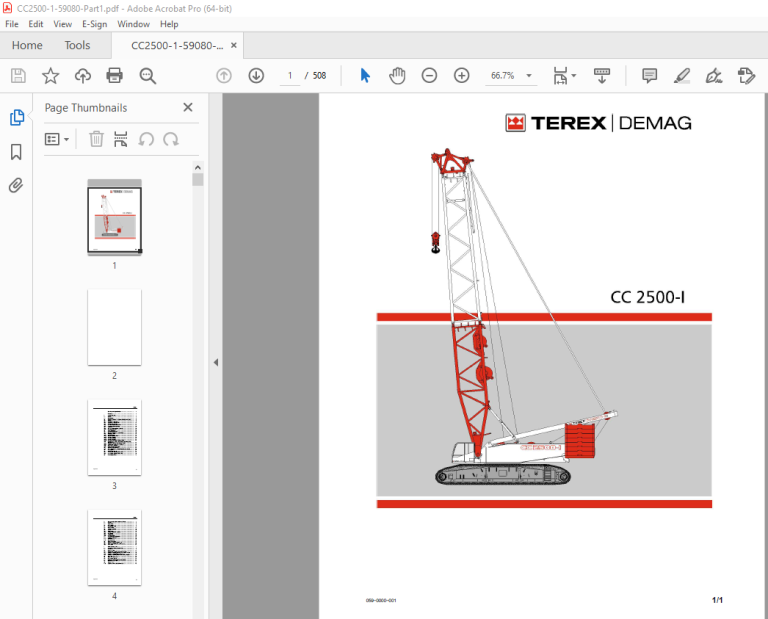 Terex Demag Crane CC 2500-1 Operation Manual – PDF DOWNLOAD ...