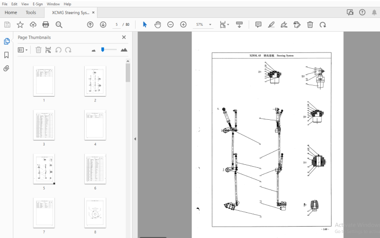 XCMG XZ16K Steering System Parts Manual – PDF DOWNLOAD – HeyDownloads ...