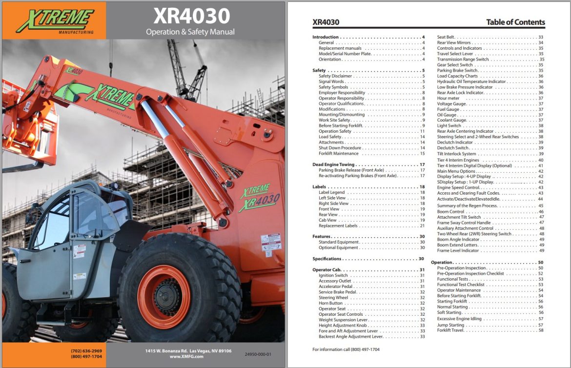 Xtreme Service Manual PDF Telehandler 8.93GB – Complete Set – DOWNLOAD ...