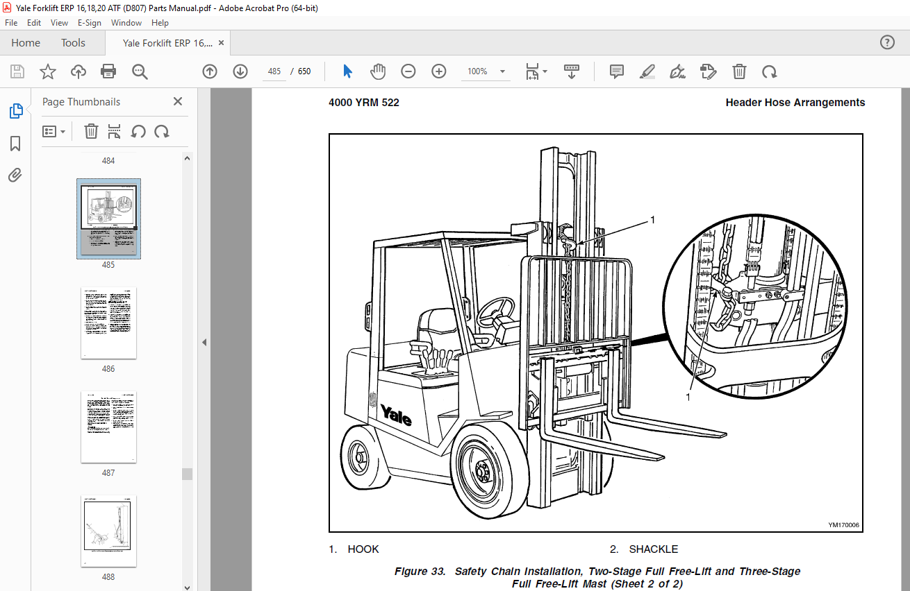 Yale Forklift ERP 16,18,20 ATF (D807) Service Manual – PDF DOWNLOAD ...