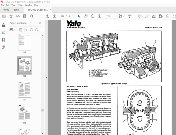 Yale Forklift ESC 030 EA Service Maintenance Manual – PDF DOWNLOAD ...