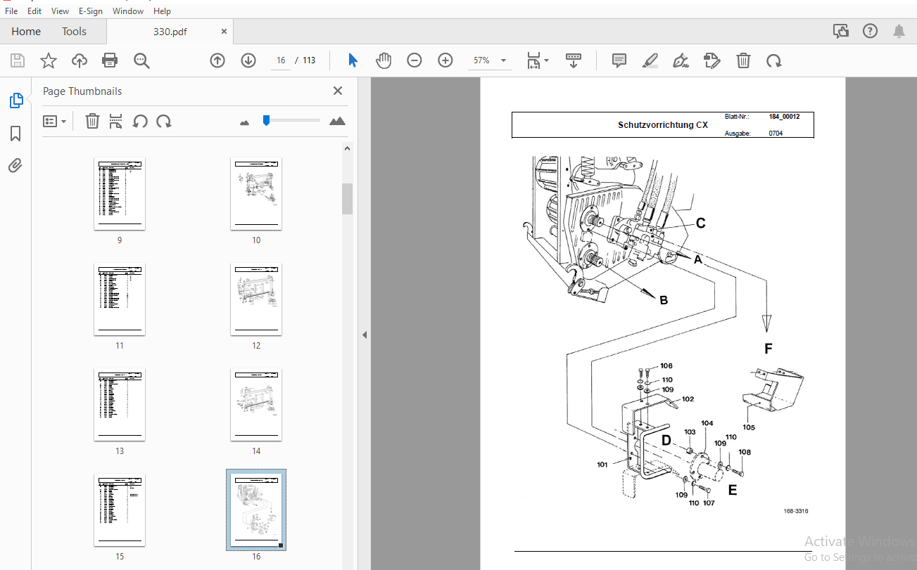 Kemper 330 Champion Rotary Crop Header Parts Manual – PDF ...