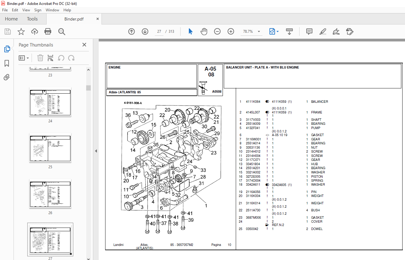 Landini Atlas_85 Tractor Parts Manual – PDF DOWNLOAD – HeyDownloads ...
